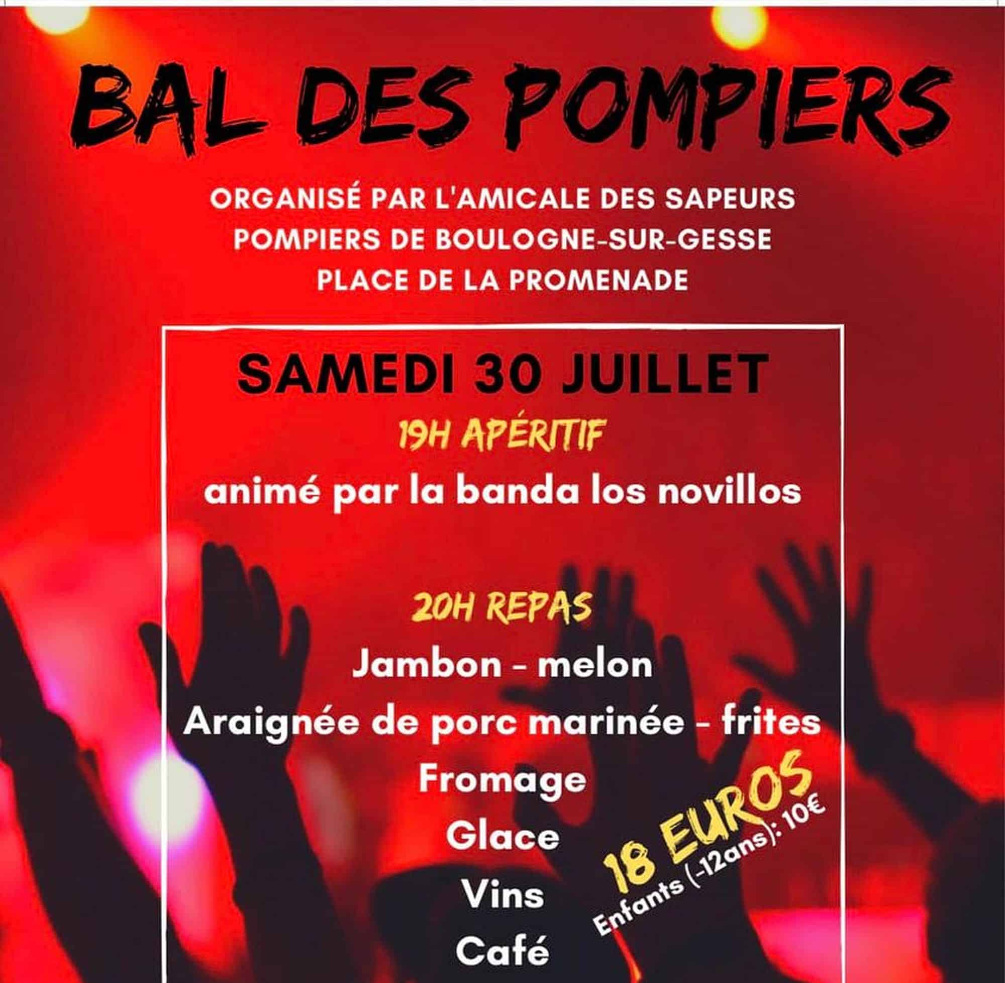 Venez danser avec les Pompiers de Boulogne le 30 juillet, le bal est de ...