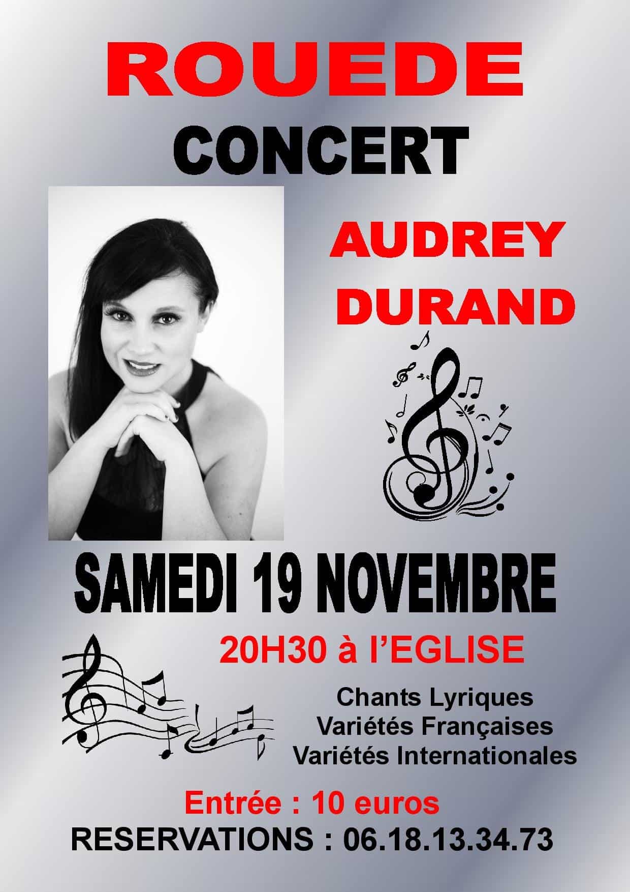 Grand concert à Rouède avec Audrey Durand - Petite République.com